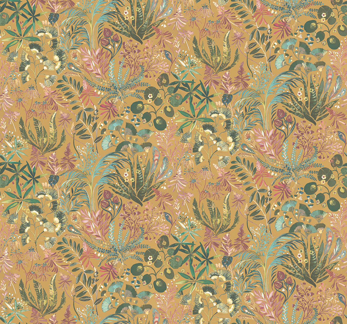 Folium Wallpaper in Honey 3 – Arley House