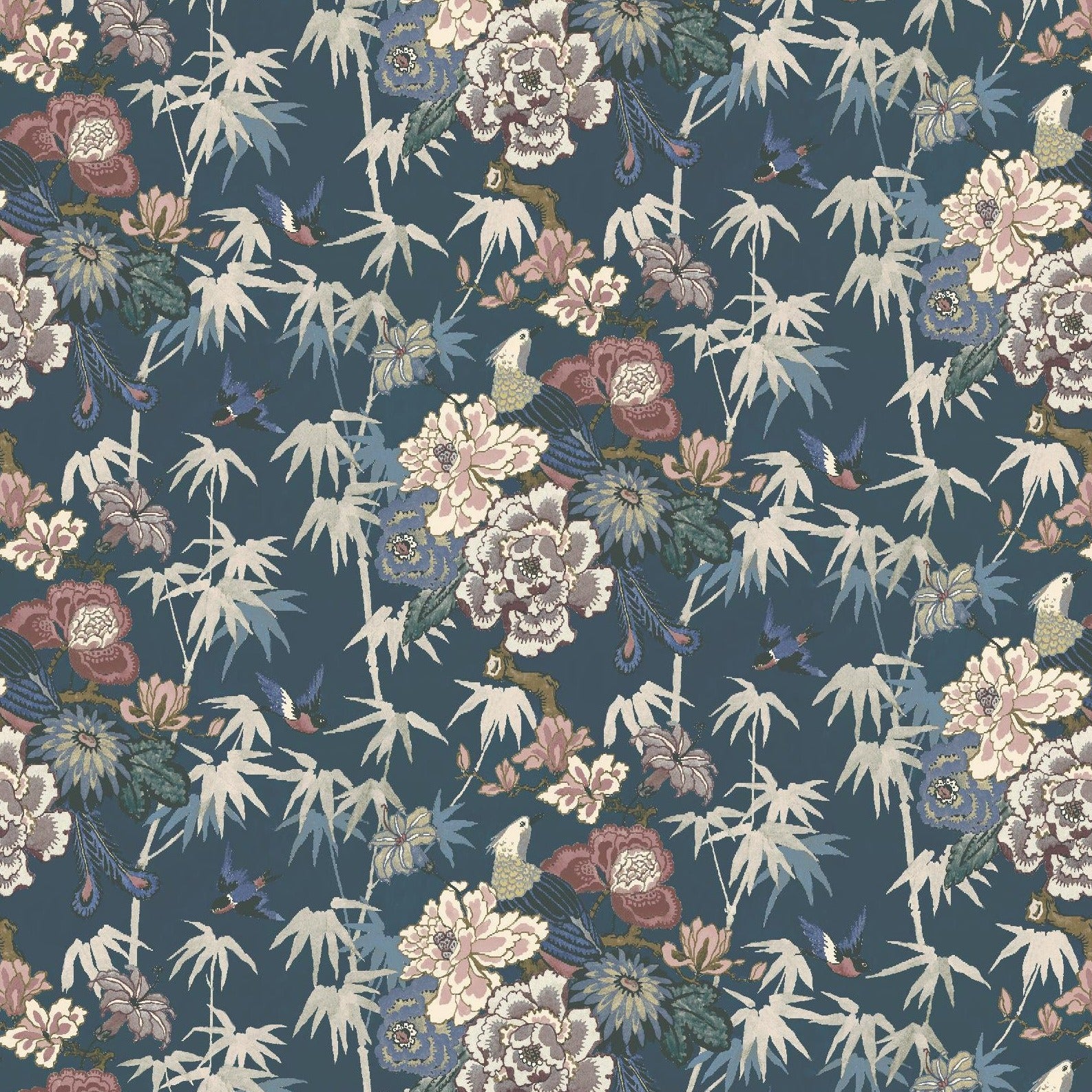 Maluku Wallpaper in Prussian Blue 17 – Arley House
